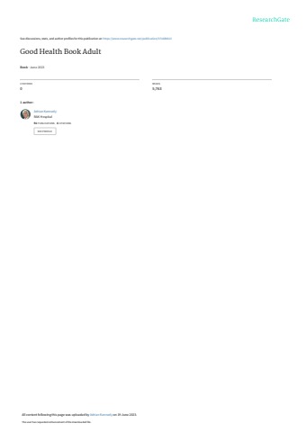 Good Health Book Adult