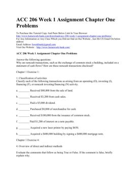 ACC 206 Week 1 Assignment Chapter One Problems - chrisharis668 Flip PDF | AnyFlip