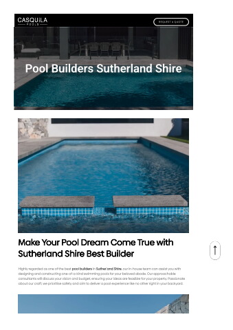 Swimming Pool Builders Sutherland Shire