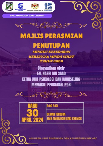 BUKU PROGRAM MAJLIS PERASMIAN PENUTUPAN MINGGU KESEDARAN KERJAYA ...