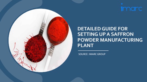 Report on a Saffron Powder Manufacturing Plant PDF