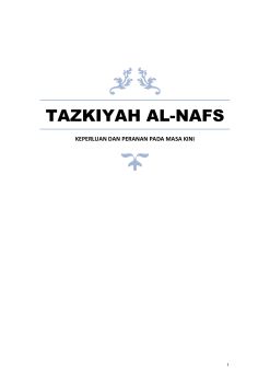 KEPERLUAN DAN PERANAN TAZKIYAH AL-NAFS PADA MASA KINI - nurainbintijol | Membalik PDF Dalam ...