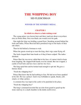 The Whipping Boy Online Book - julie.turnage Flip PDF | AnyFlip