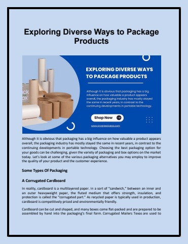 Exploring Diverse Ways to Package Products - Progressive Packaging Inc. Flip PDF | AnyFlip