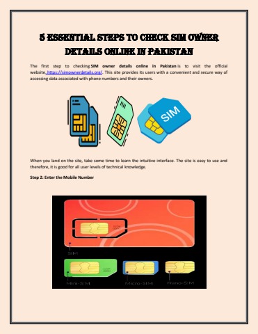 5 Essential Steps to Check Sim Owner Details Online in Pakistan (1 ...