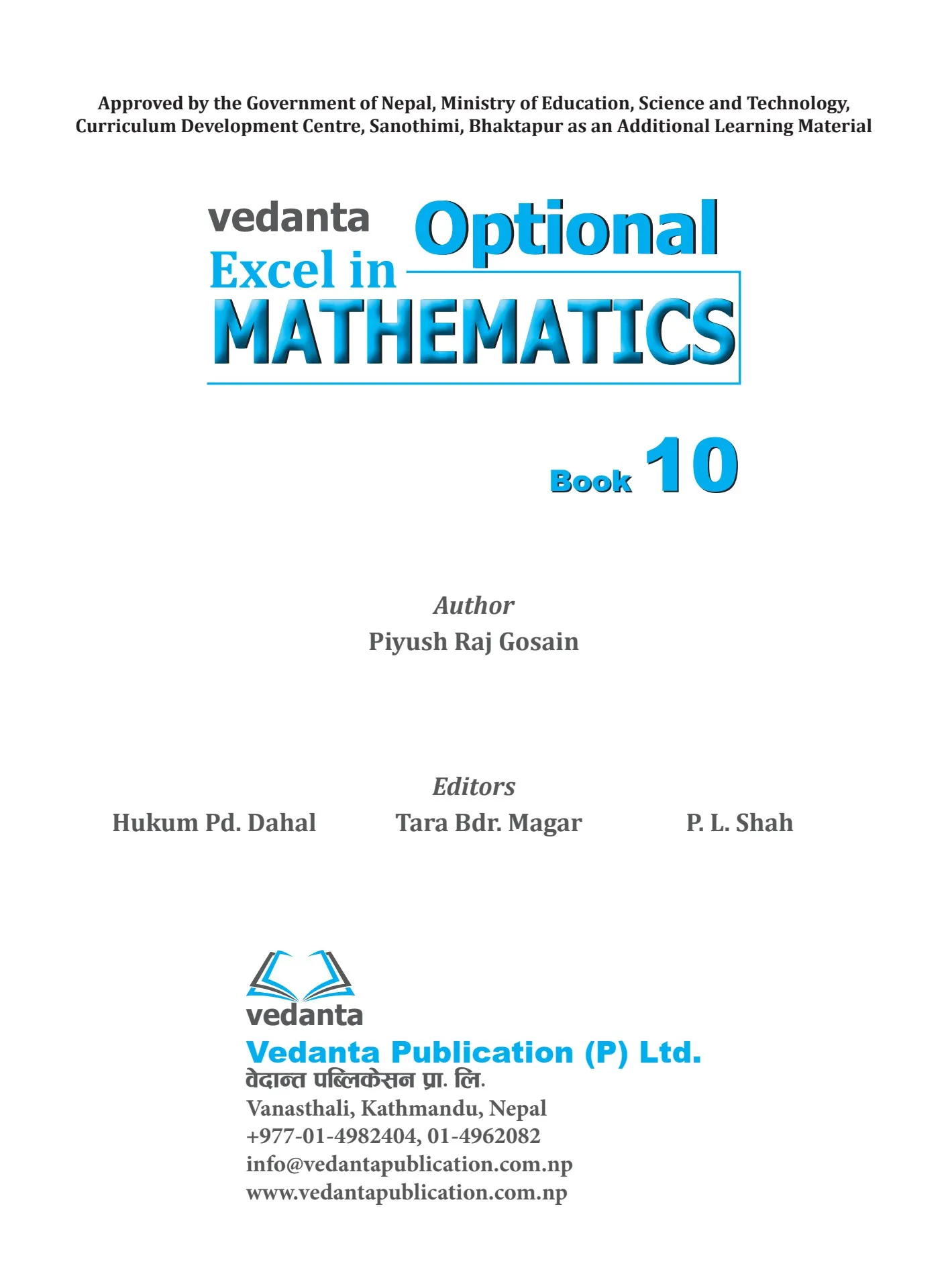 Vedanta Opt. Maths Book 10 Final (2078)
