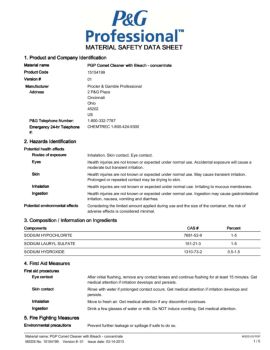 MATERIAL SAFETY DATA SHEET - Procter & Gamble - Guset User Flip PDF | AnyFlip