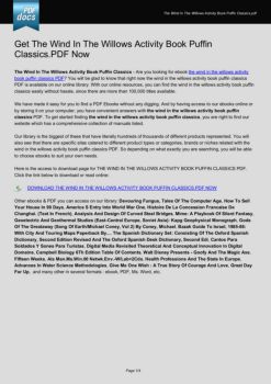 The Wind In The Willows Activity Book Puffin Classics PDF - Guset User Flip PDF | AnyFlip