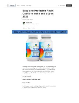 vocal-media-journal-easy-and-profitable-resin-crafts-to-make-and-buy-in ...