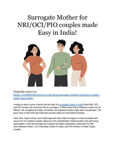 NRI/OCI/PIO – Guide for Couples, Benefits & Eligibility India