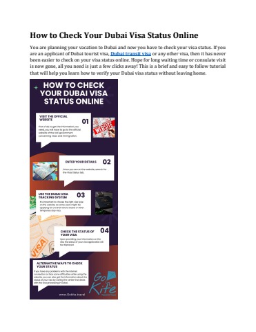 How to Check Your Dubai Visa Status Online