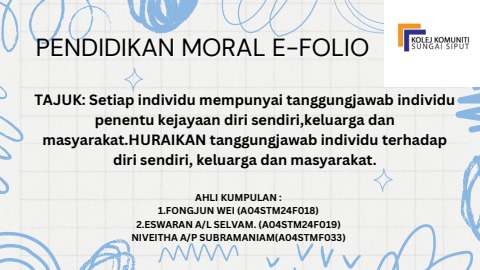 PENDIDIKAN MORAL E-FOLIO
