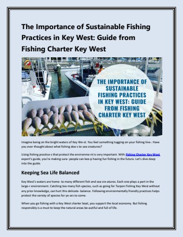 The Importance of Sustainable Fishing Practices in Key West: Guide From ...