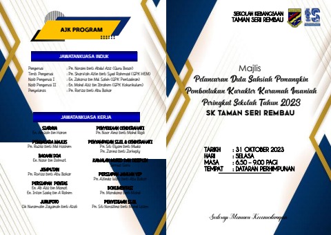 Buku Program Majlis Pelancaran Duta Sahsiah Pemangkin Pembentukan Karakter Karamah Insaniah ...