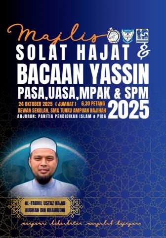 MAJLIS SOLAT HAJAT DAN BACAAN YASSIN