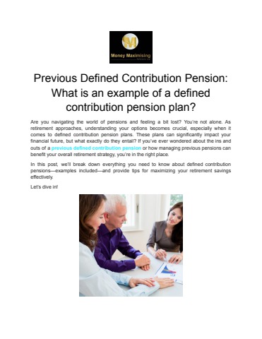 Previous Defined Contribution Pension: What is an example of a defined ...