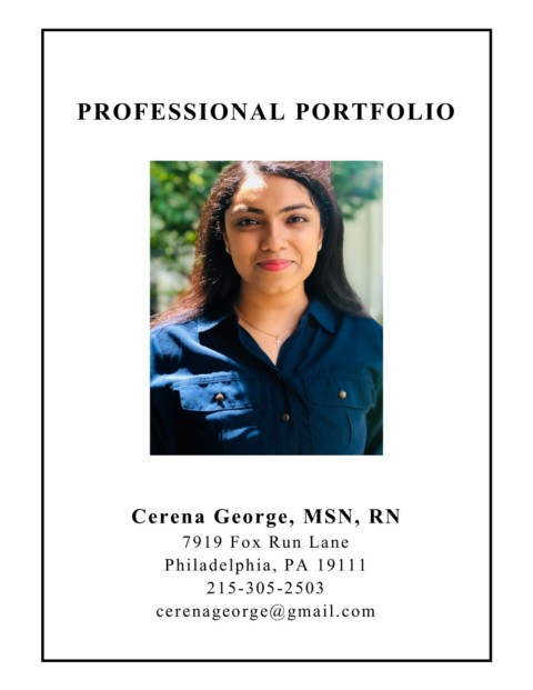 Professional Portfolio Cover Page Examples