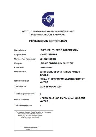 Tugasan 1 MPU3441a Gatheruth Febe Robert Wan