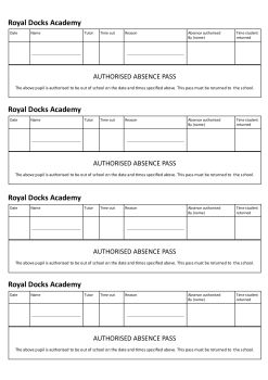 authorised absence pass - sp26 Flip PDF | AnyFlip