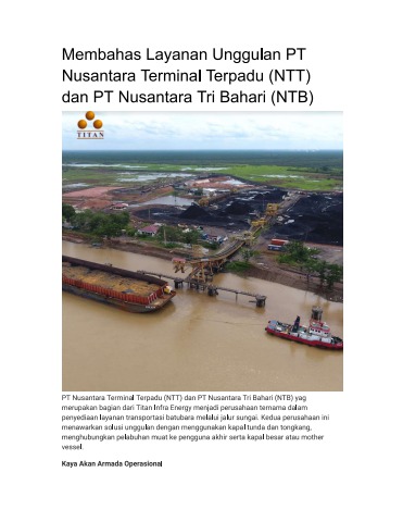 Membahas Layanan Unggulan PT Nusantara Terminal Terpadu (NTT) dan PT Nusantara Tri Bahari (NTB ...