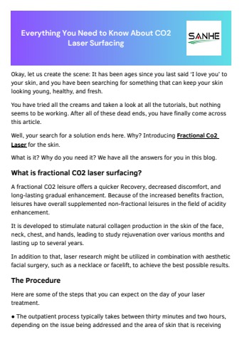 Everything you need to know about CO2 laser surfacing