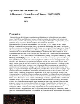 Tajuk sukan dan perpaduan draft e-flio - yuwaneshwaryteejay72914 Flip PDF | AnyFlip