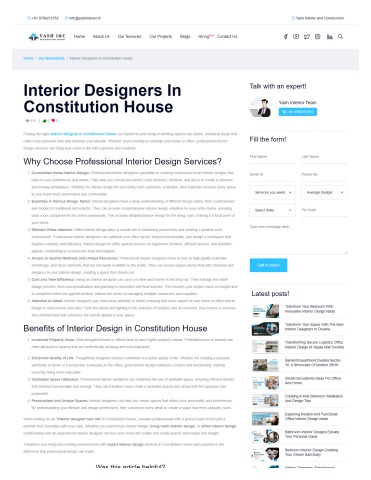 Interior Designers In Constitution House