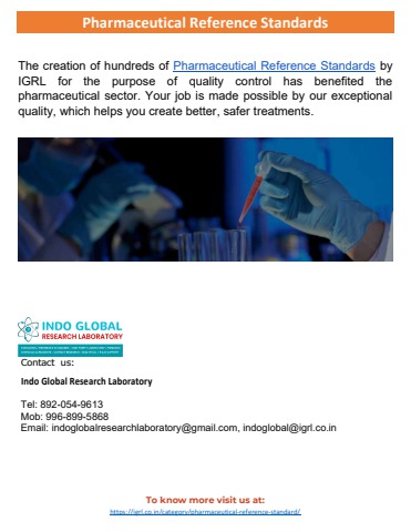 Pharmaceutical Reference standards - Indo Global Flip PDF | AnyFlip