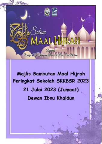 Buku Program Majlis Maal Hijrah SKKBSR 2023 - nurhafizah150693 Flip PDF ...