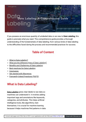 Importance of Data Labeling for AI and ML Models | Macgence - Macgence Flip PDF | AnyFlip