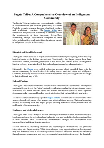 Bagata Tribe: A Comprehensive Overview of an Indigenous Community ...