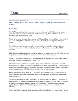 AEP chooses advanced conductor technology - ctcglobal1 Flip PDF | AnyFlip