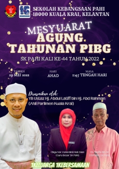 MESYUARAT TAHUNAN PIBG SK PAHI KALI KE-44 TAHUN 2022 - fatin0404 Flip ...
