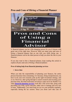 The Pros and Cons of Hiring a Financial Advisor - IMT Accountants ...