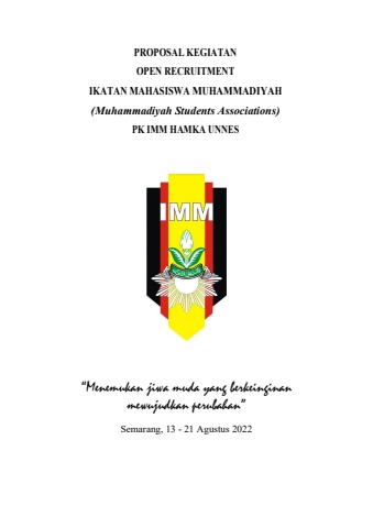 PROPOSAL_OPREC_IMM UNNES_2022 - rizqraraudatul Flip PDF | AnyFlip