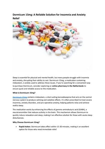 Dormicum 15mg