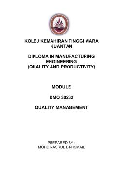 MODULE QUALITY MANAGEMENT JUNE 2021 - nasrul.ismail Flip PDF | AnyFlip