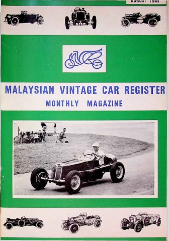The Malaysian Vintage Car Register Monthly Magazine Aug 65