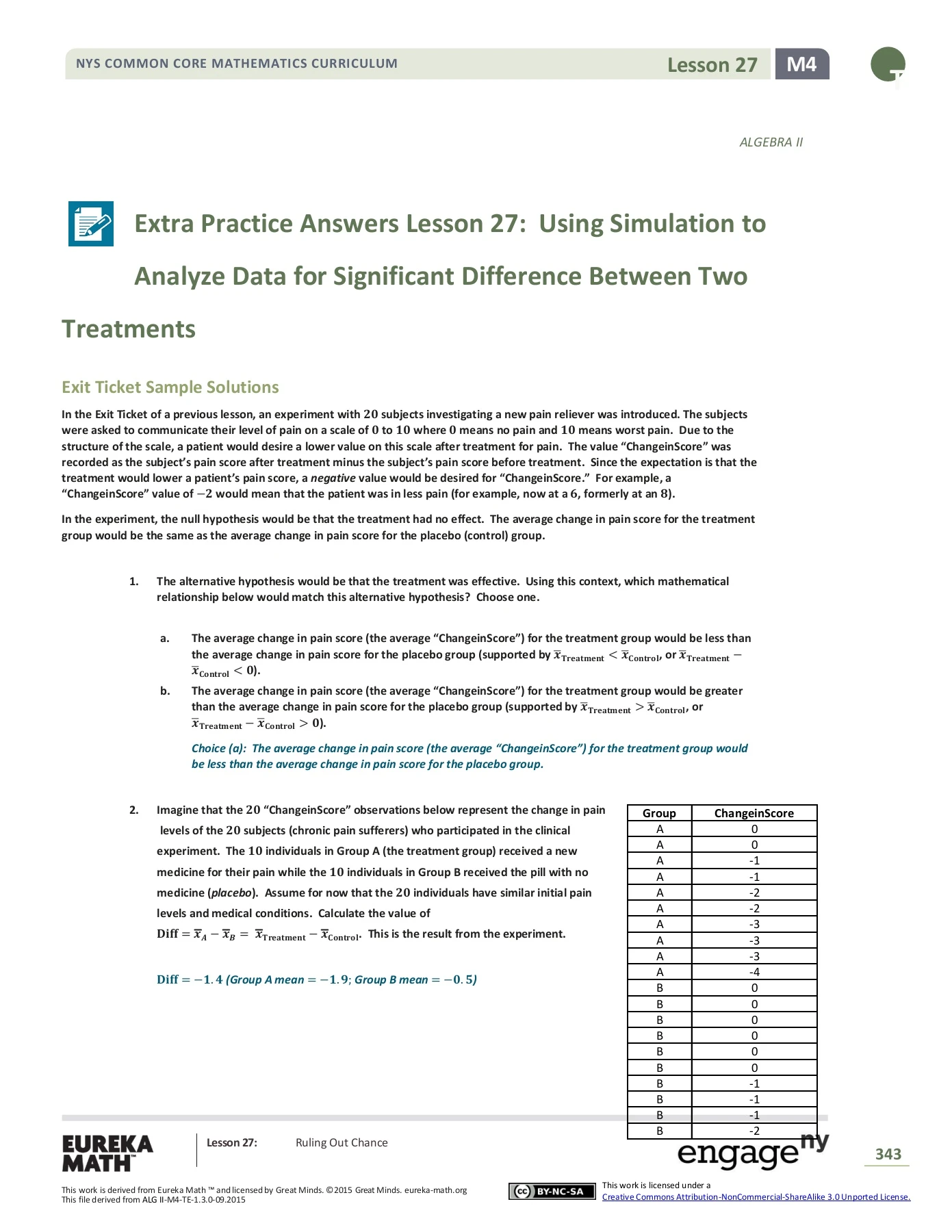 Extra Practice Answers Lesson 27