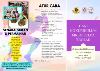 Hari Kokurikulum MRSM FELDA Trolak 2022 - shahari.mrsm3064 Flip PDF ...