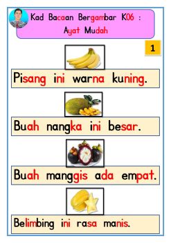 BM Kad Bacaan Bergambar K06 03 - Ayat Mudah - g-09045065 Flip PDF | AnyFlip