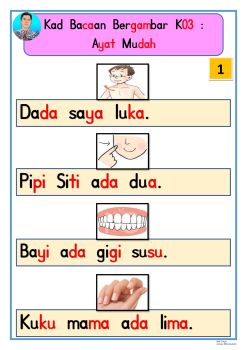 BM Kad Bacaan Bergambar K03 03 - Ayat mudah - g-09045065 Flip PDF | AnyFlip
