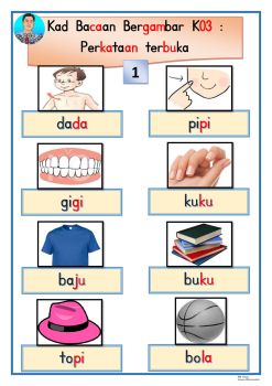 BM Kad Bacaan Bergambar K03 01 - Perkataan terbuka - g-09045065 Flip PDF | AnyFlip