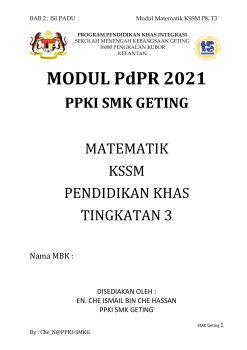 MODUL PPKI KSSM T3 @ BAB 2 - ISI PADU - Chekgu Che N | Membalik PDF ...