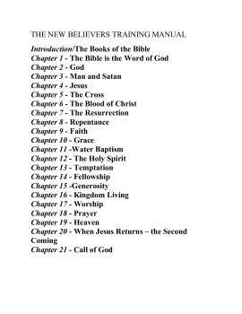 THE NEW BELIEVERS TRAINING MANUAL - 3376atcoc Flip PDF | AnyFlip
