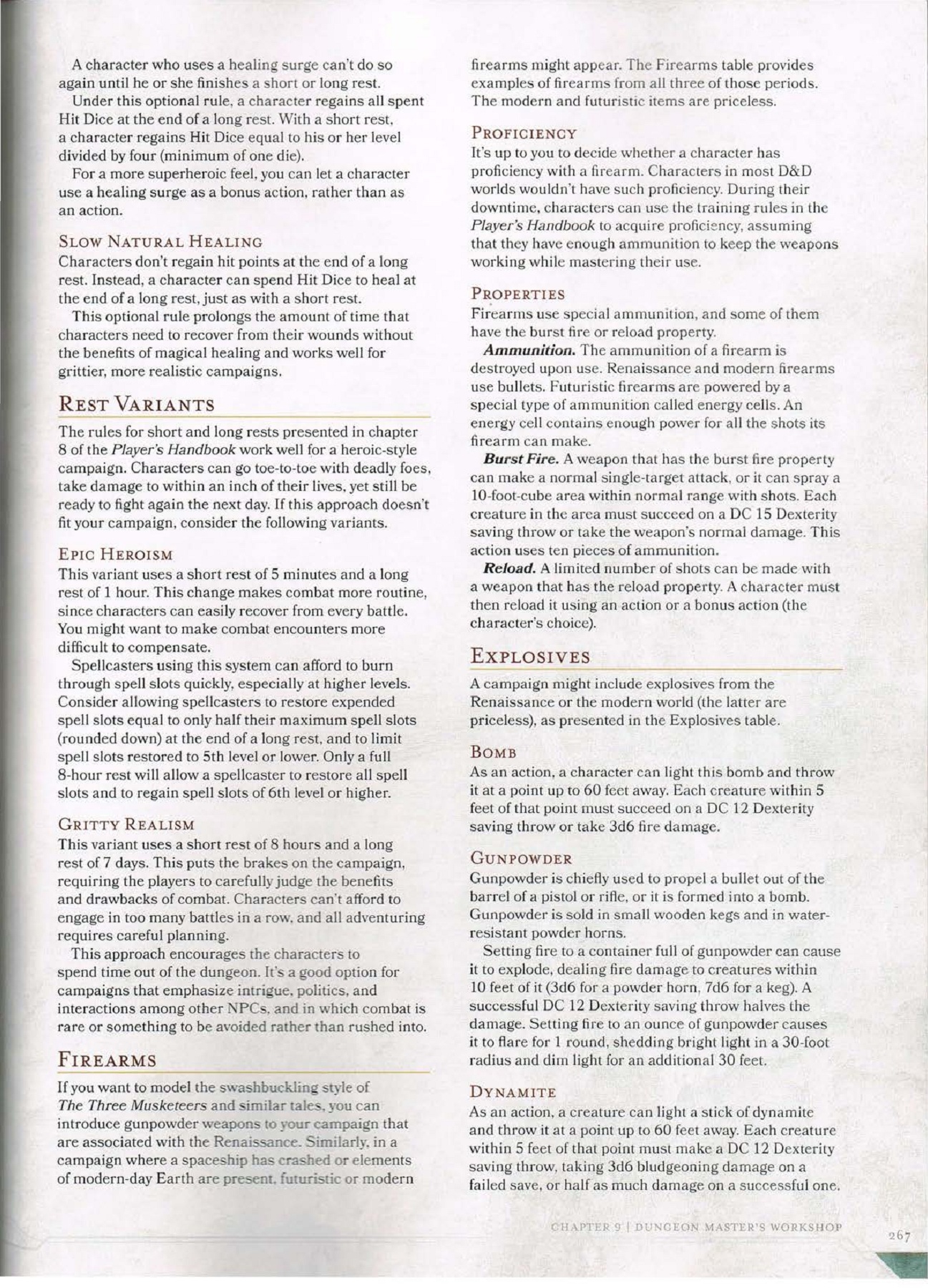 An attempt to make modern weapons in dnd to fit a normal dnd 5e ...