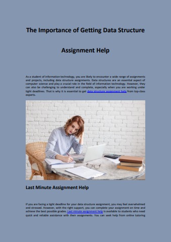 The Importance of Getting Data Structure Assignment - smithjohns9696 ...