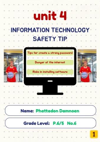 Unit 4 Information Technology Safety Tip