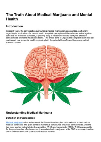 The Truth About Medical Marijuana and Mental Health