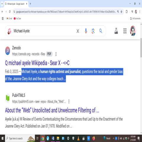 About the "Web" Continued Unserious and Indecent Filtering of Michael A ...